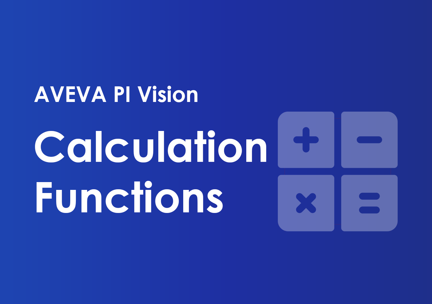 PI Vision Calculations: List of all available functions – Software Athlete